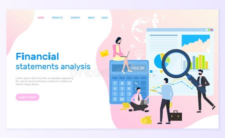 Financial Statement Analysis, Statistical Graphics Stock Vector ...