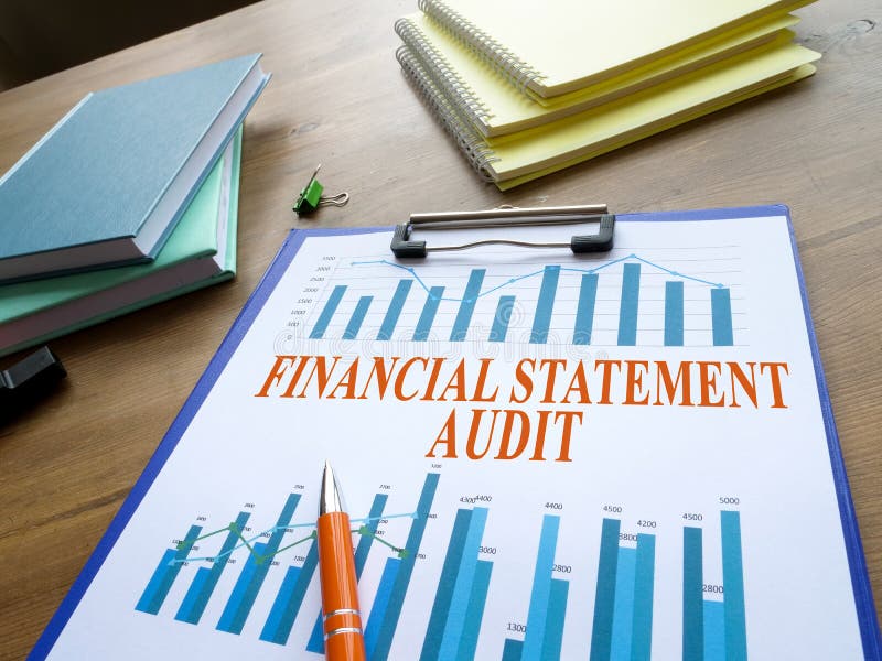 Financial Statement Audit Report with Business Graph. Stock Image ...