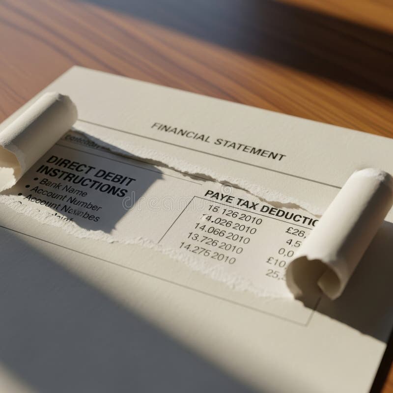 Financial Statement Document Rolled Paper Financial Records Business Documents and Data Analysis ...