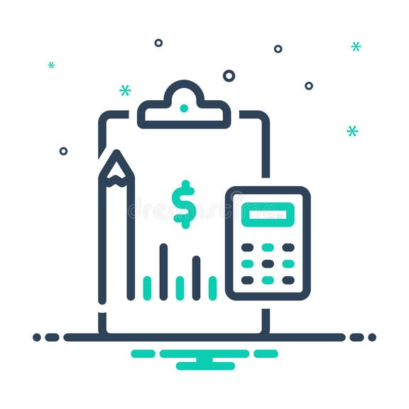 Mix Icon for Financial Statement, Paperwork and Invoice Stock Vector ...