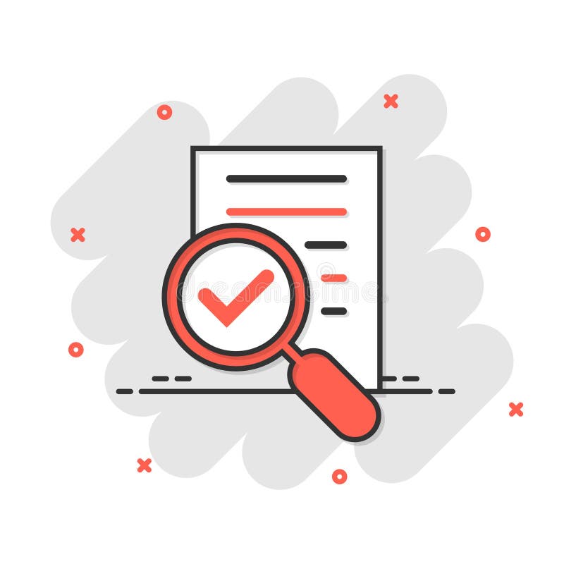 Financial Statement Icon in Comic Style. Result Cartoon Vector ...