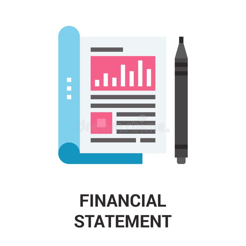 Financial Statement Icon Concept Stock Vector - Illustration of ...
