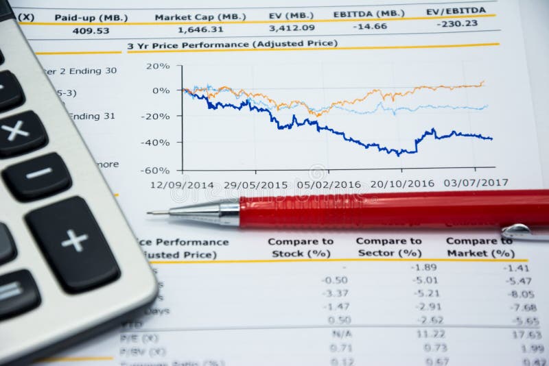 Financial Statement Read and Check the Number for Analysis Stock Image ...