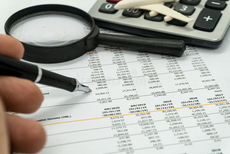 Financial Statement Read and Check Number for Business Analysis Stock ...