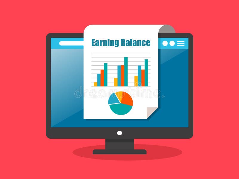 Financial Statements Displayed in Paper Documents from a Desktop ...