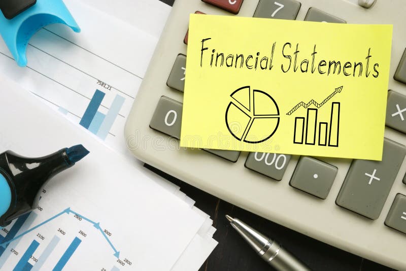 Financial Statements are Shown Using the Text Stock Image - Image of ...