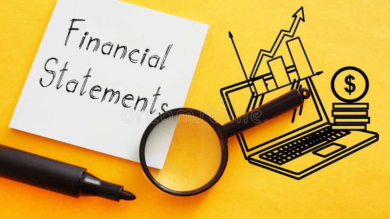 Financial Statements are Shown Using the Text Stock Photo - Image of ...