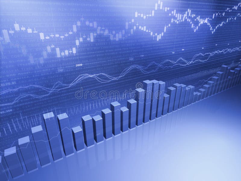 Financial Stock Bar Graph stock illustration. Illustration of business ...