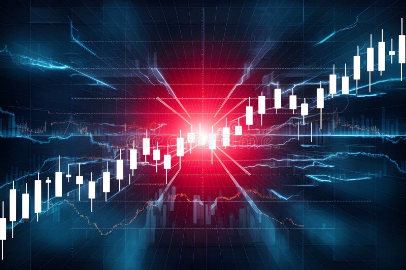 Financial Stock Market Graph, Candlestick Chart, Abstract Background ...