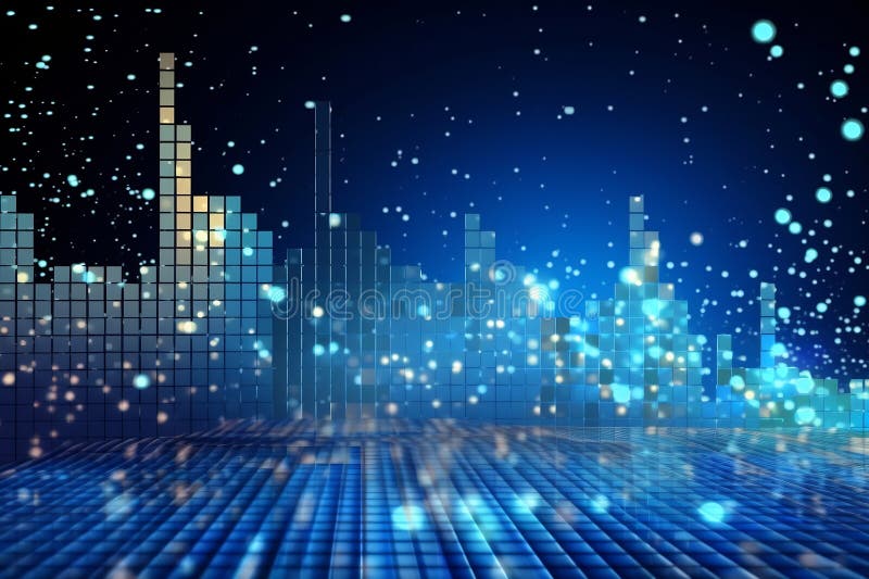 Financial Stock Market Graph on Technology Abstract Background Stock ...