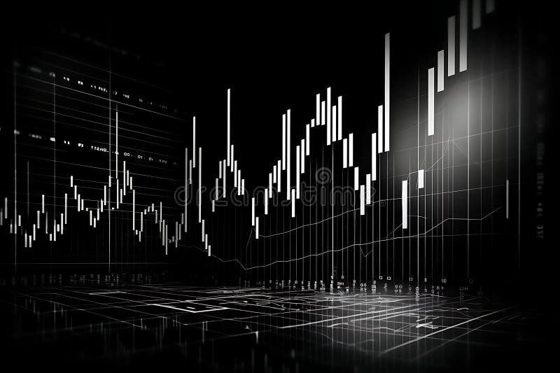 Financial Stock Market Graph on Technology Abstract Background Stock ...