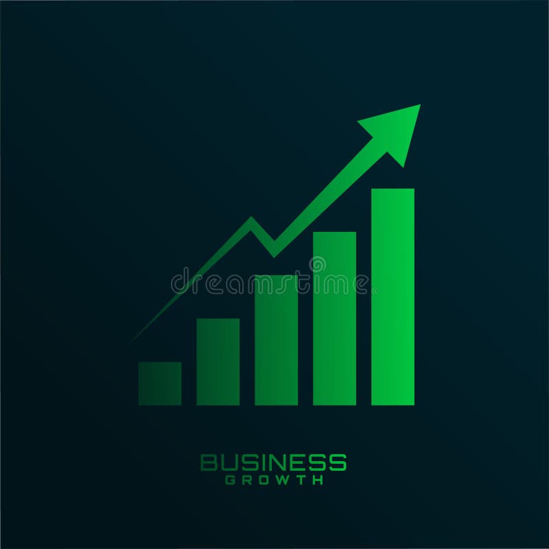Financial Stock Market Statics Graph with Upward Growth Arrow Stock ...