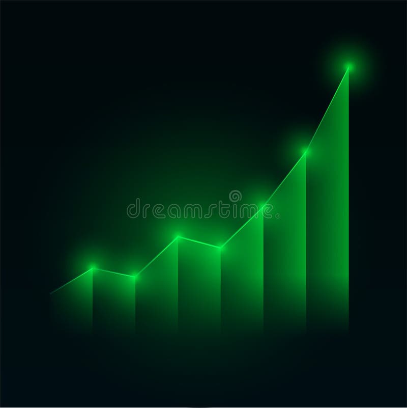 Financial Stock Market Statics Graph with Upward Growth Stock Vector ...