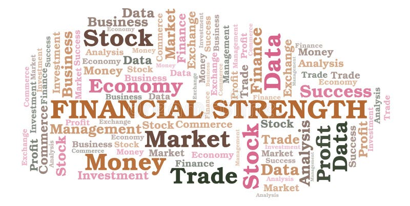 Financial Strength Word Cloud. Stock Illustration - Illustration of ...