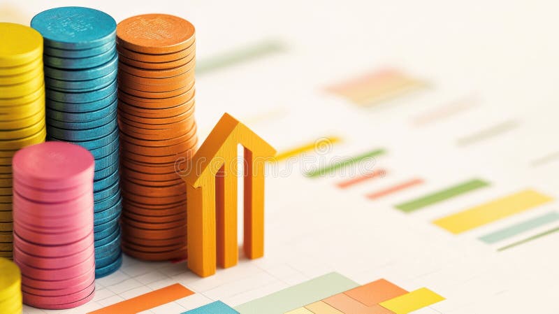 Financial Structure with Holographic Budget Elements Stock Illustration ...