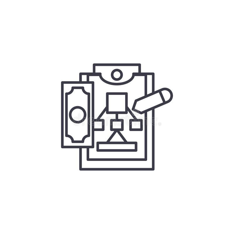 Financial Structure Linear Icon Concept. Financial Structure Line ...