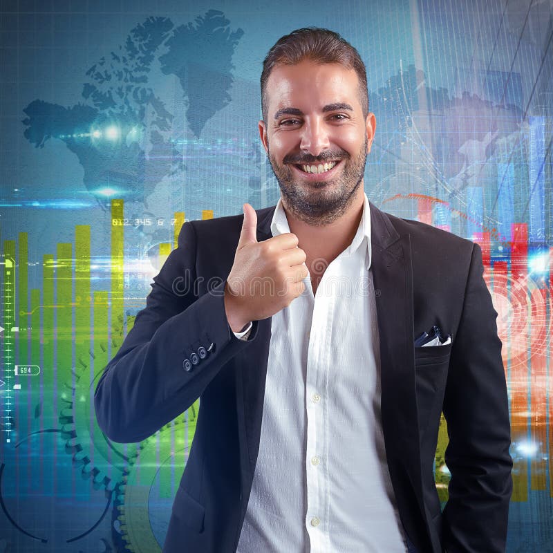 Financial Success of a Businessman Stock Image - Image of management ...