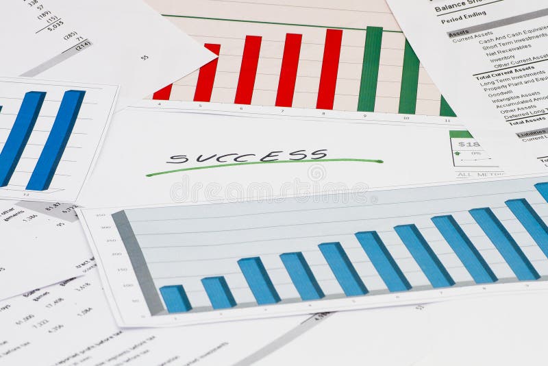 Financial Success with Charts Stock Image - Image of finances ...