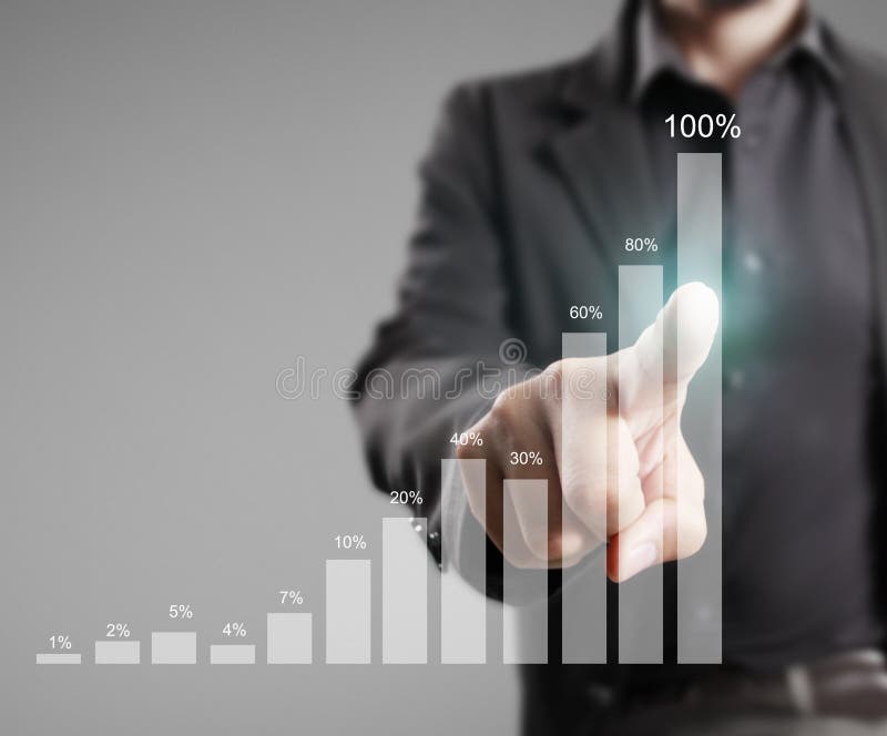 Financial Symbols Coming from Hand Stock Illustration - Illustration of ...