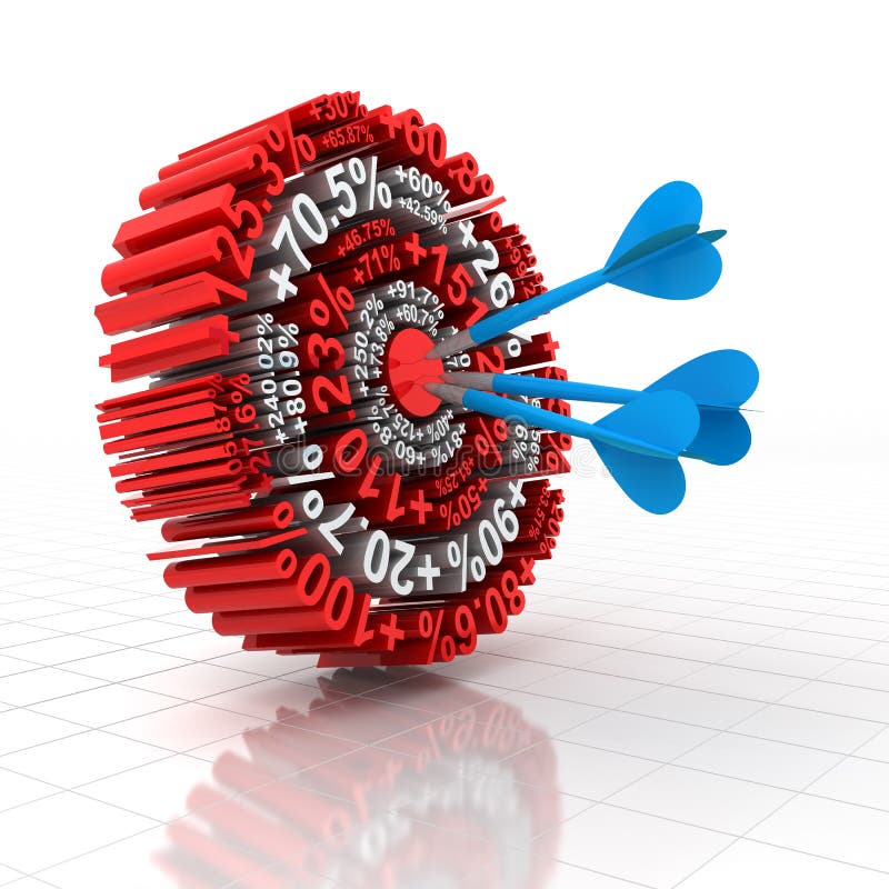 Financial target stock illustration. Illustration of grow - 52695962