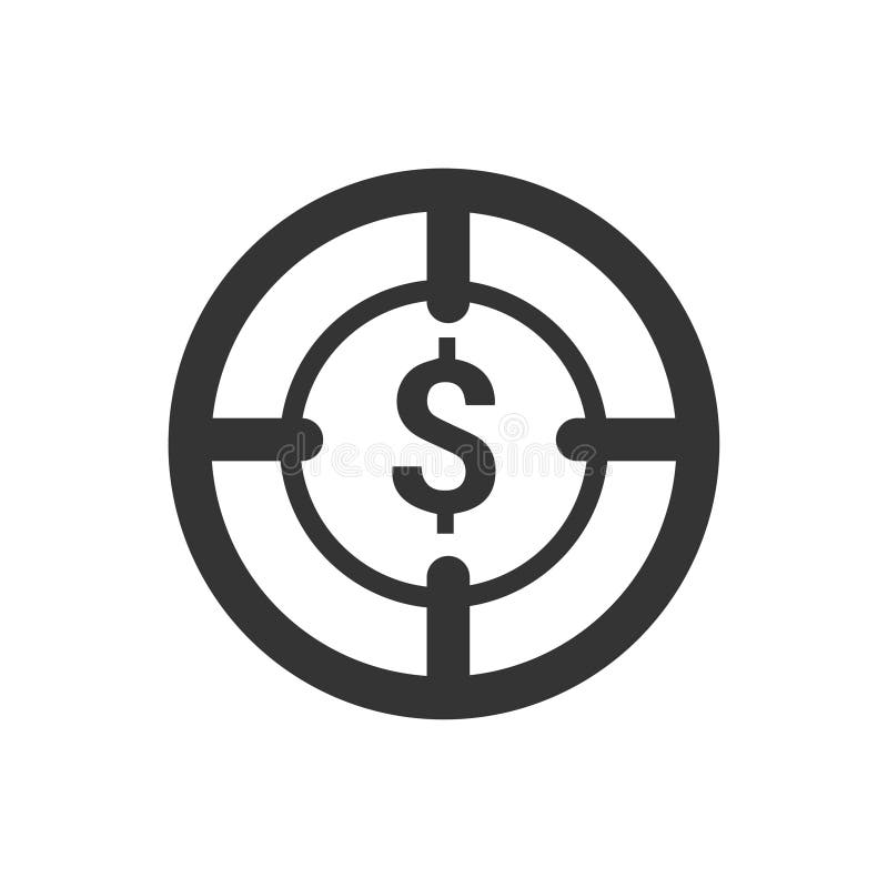 Financial Target Icon stock vector. Illustration of money - 120453291