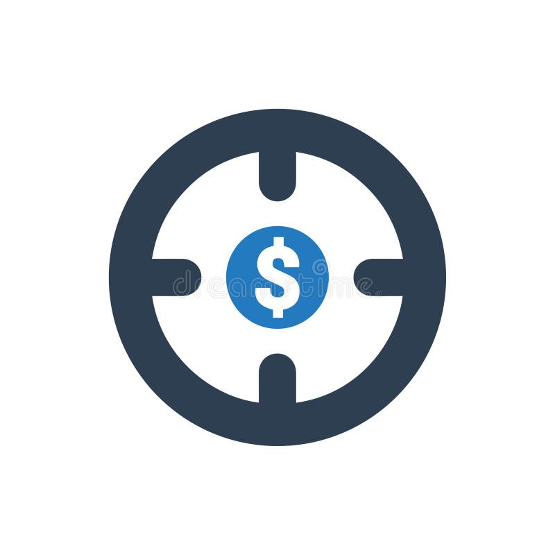 Financial Target Icon stock vector. Illustration of symbol - 120048316