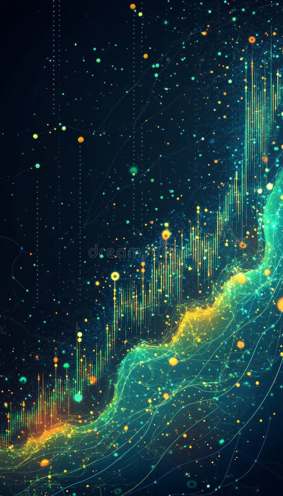 Financial Tech Background, Data Visualization Trends, Finance Chart ...