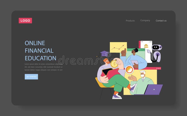 Financial Technologies. Flat Vector Illustration Stock Vector - Illustration of online ...