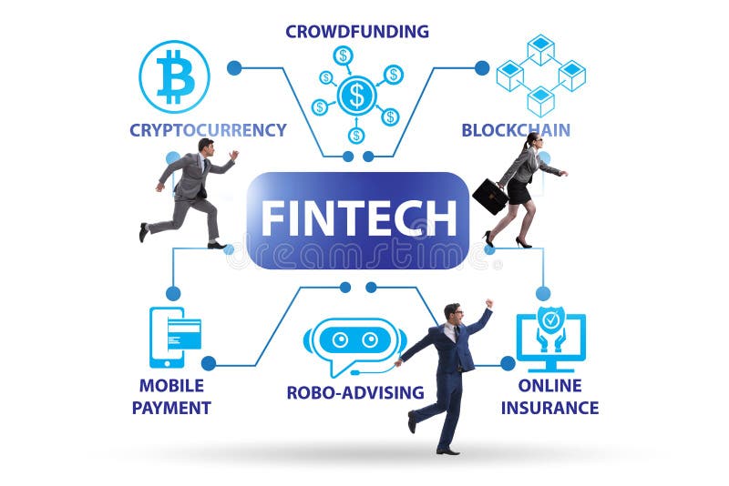 Financial Technology Concept with Business People Stock Photo - Image ...