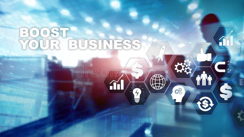 Financial and Technology Concept. on a Virtual Screen Inscription ...