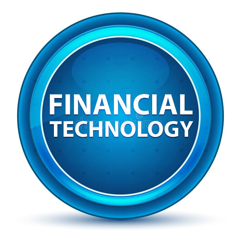 Financial Technology Eyeball Blue Round Button Stock Illustration ...