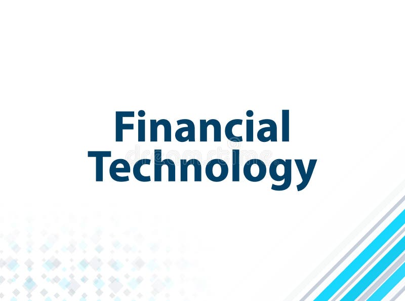 Financial Technology Modern Flat Design Blue Abstract Background Stock ...