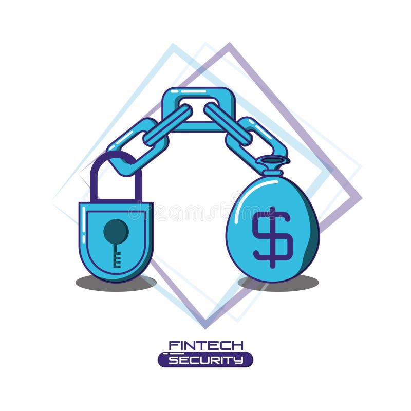 Financial Technology Security Icons Stock Vector - Illustration of ...