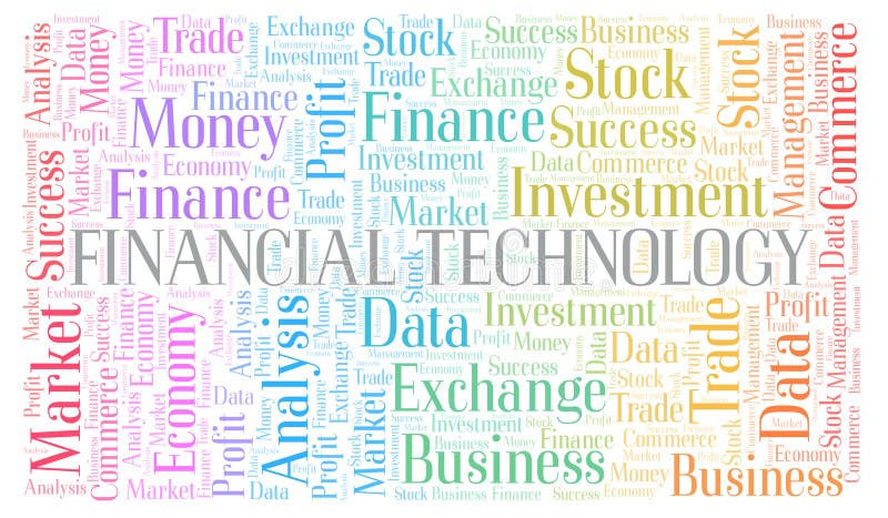 Financial Technology Word Cloud. Stock Illustration - Illustration of ...