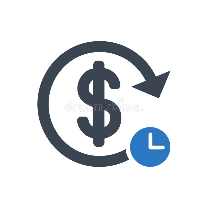 Financial Time Icon stock vector. Illustration of icon - 361528783