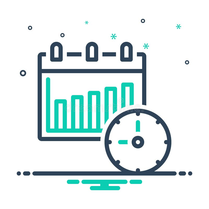 Mix Icon for Financial Times, Financial and Schedule Stock Vector ...