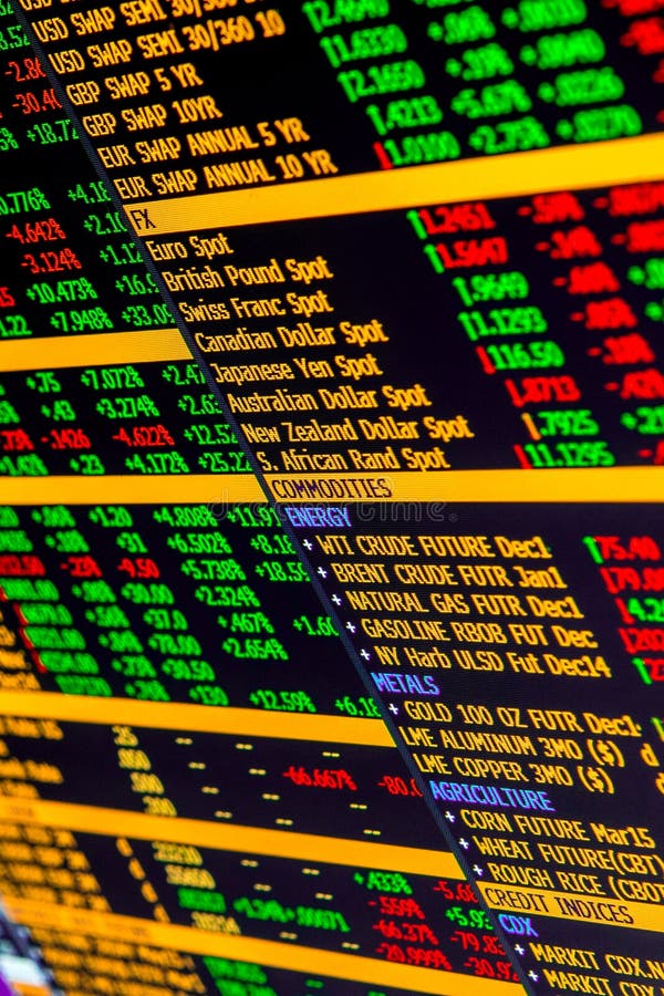 Financial Trading Table with Software Editorial Photography - Image of ...