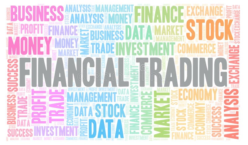 Financial Trading Word Cloud Stock Illustration - Illustration of text ...