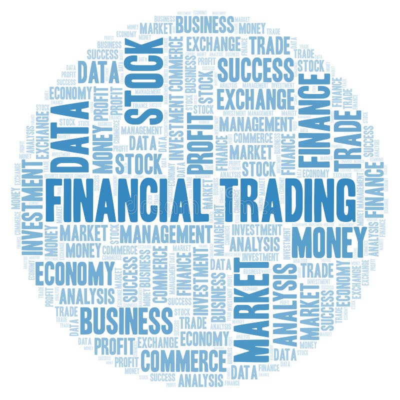 Financial Trading Word Cloud Stock Illustration - Illustration of text ...