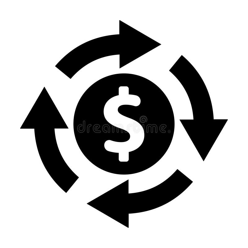 Financial Transactions, Money Transfer Icon Stock Vector - Illustration ...