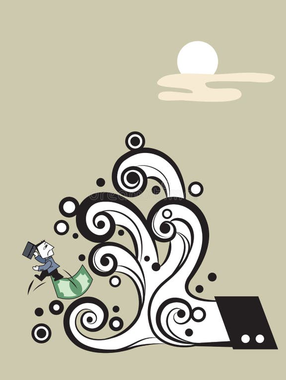 Financial Tsunami stock vector. Illustration of disaster - 10914236