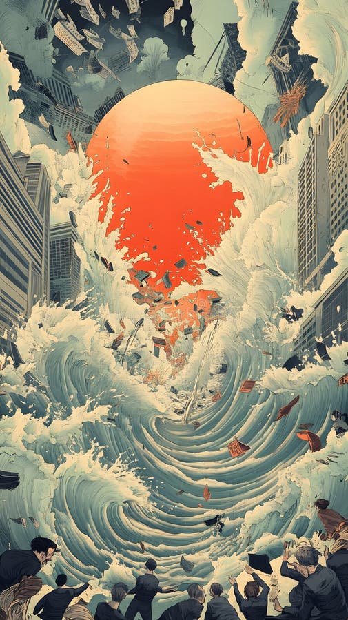 Financial Tsunami: Economic Crisis and Urban Devastation Stock ...