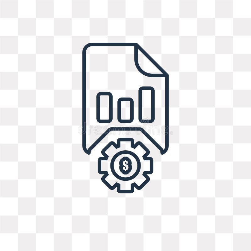 Financial Vector Icon Isolated on Transparent Background, Linear Stock ...
