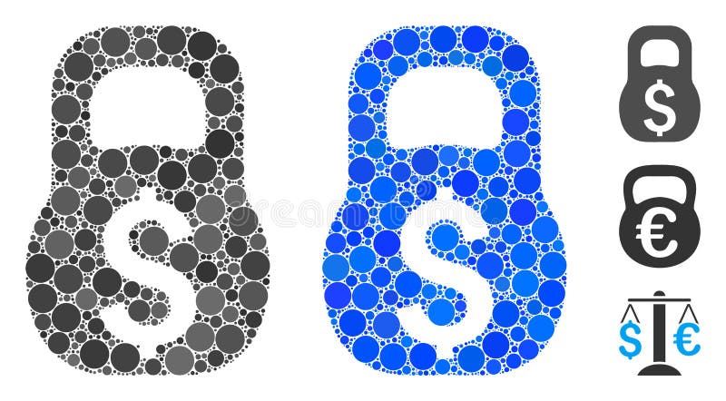 Financial Weight Composition Icon of Spheric Items Stock Illustration ...