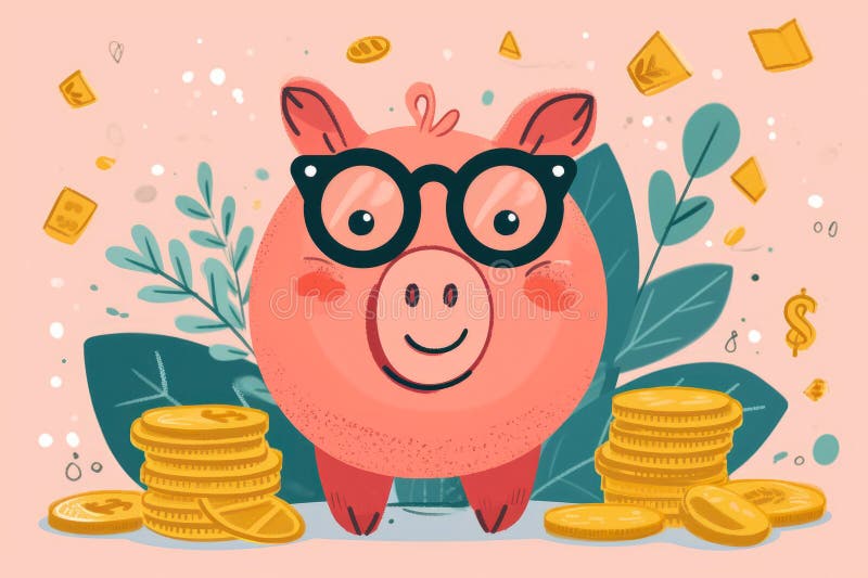 Financial Wellness: a Visual Celebration of Budgeting Success. Stock ...