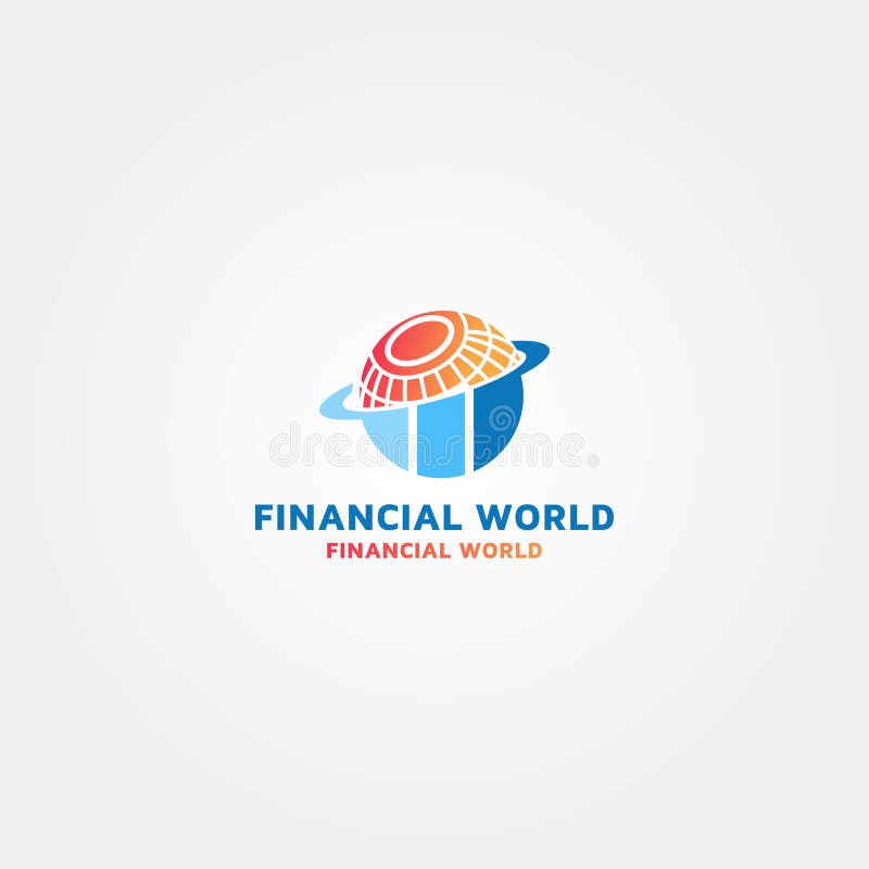 Financial World Vector Logo Design Template Idea and Inspiration Stock ...