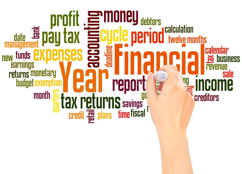 Accounting Year Word Hand Writing Cloud Concept Stock Illustration ...
