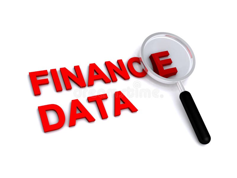 Financiar Datos Con Lupa En Blanco Stock de ilustración - Ilustración ...