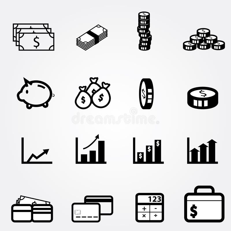 Financieel pictogram stock illustratie. Illustration of uitwisseling ...