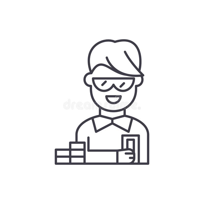 Financier Line Icon Concept. Financier Vector Linear Illustration ...